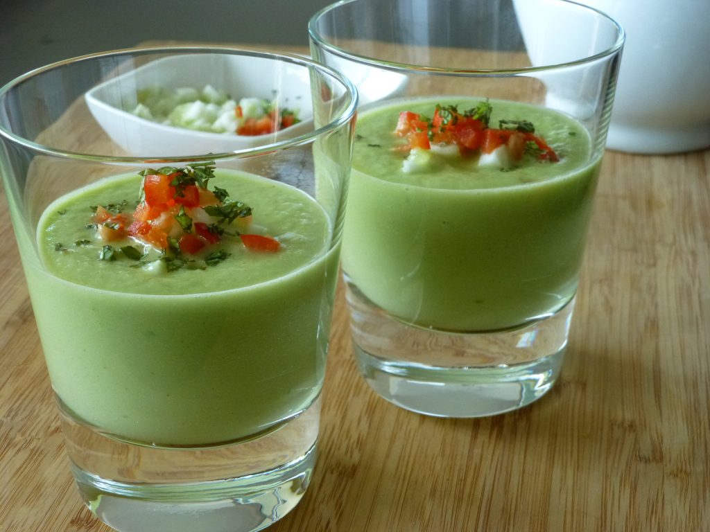 Spicy Cucumber Gazpacho - Monique Jhingon